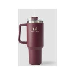 Myprotein Metall-Trinkflasche mit Seitgriff und Strohhalm 1200ml - Dunkle Beere