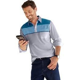Catamaran Herren Langarm-Poloshirt topas-steingrau Gr&ouml;&szlig;e 52/54