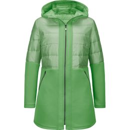 CR&Eacute;ATION L Damen Steppjacke im Material-Mix apfel Gr&ouml;&szlig;e 42