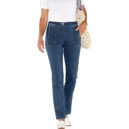 CR&Eacute;ATION L Damen Schlupfjeans mit Rei&szlig;verschluss-Taschen blue-stone-washed Gr&ouml;&szlig;e 20