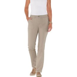 Damen Jeans mit aufgesetzten Taschen sesam, Gr&ouml;&szlig;e 28