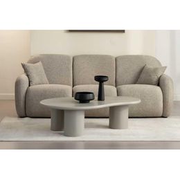 Riess Ambiente Stilvoller Couchtisch ORGANIKO 130cm greige beige organische Form Riess-Ambiente Sofatisch Wohnzimmertisch Modern