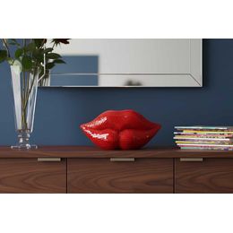 Riess Ambiente Glamour&ouml;se Deko-Figur DISCO LIP 30cm rot Glas-Mosaik-Design handmade Riess-Ambiente