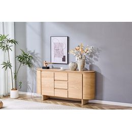 Riess Ambiente Modernes Sideboard OAK GRAIN 160cm natur Eichenholz vier F&auml;cher mit drei Schubladen Riess-Ambiente