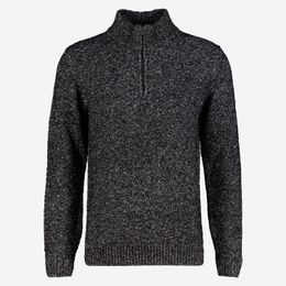 s.Oliver Schwarzer Pullover mit Rei&szlig;verschluss