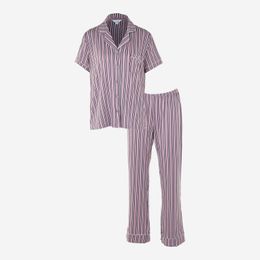 Rosafarbenes Pyjama-Set mit Streifenmuster