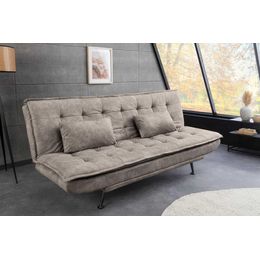 Riess Ambiente Modernes Schlafsofa JAZZ 190cm taupe Microfaser 3-Sitzer Couch Riess-Ambiente Wohnzimmer