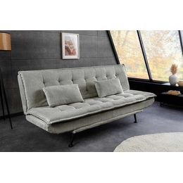 Riess Ambiente Modernes Schlafsofa JAZZ 190cm greige Cord 3-Sitzer Couch Riess-Ambiente Wohnzimmer
