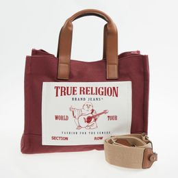 True Religion Rote Tote Bag aus Canvas mit gro&szlig;em Logo