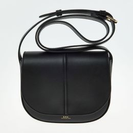 A.P.C. Schwarze Betty Umh&auml;ngetasche aus Leder