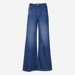Goldgarn Denim Blaue Palazzo Wide Leg Jeans