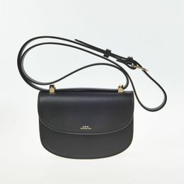 A.P.C. Schwarze Geneve Umh&auml;ngetasche aus Leder