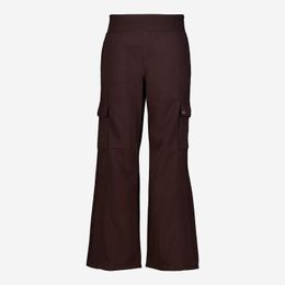 Dunkelbraune Wide Leg Jogginghose