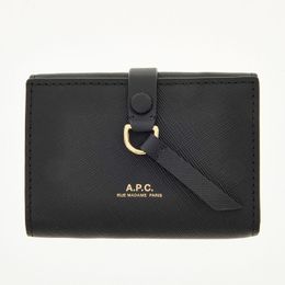 A.P.C. Schwarzes Kartenetui aus Leder
