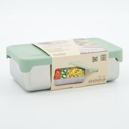 Salbeigr&uuml;ne Bento-Box aus Edelstahl 740ml