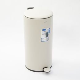 Cremefarbener runder M&uuml;lleimer 30l