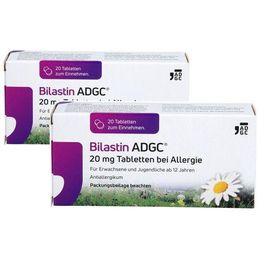 Bilastin Adgc 20 mg Tabletten bei Allergie Set (2x20St) 2 St