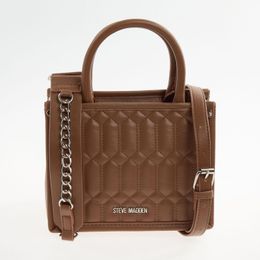 Steve Madden Braune gesteppte Henkeltasche