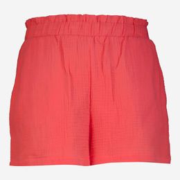 V&eacute;ro Moda Korallenfarbene Shorts aus Musselin