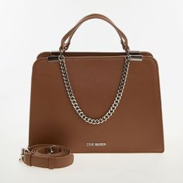 Steve Madden Braune Henkeltasche aus Kunstleder