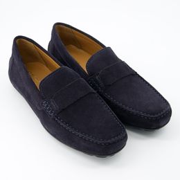 Geox Dunkelblaue Loafer aus Wildleder
