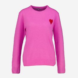 Zwillingsherz Pinkfarbener Pullover aus Kaschmir