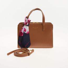 Ted Baker Kamelbraune Elaiza Minimalist Handtasche mit Halstuch