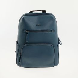 Dunkelblauer Rucksack aus Kunstleder