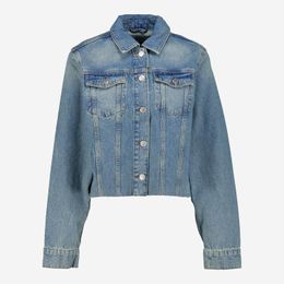Envii Blaue Jeansjacke mit Waschung