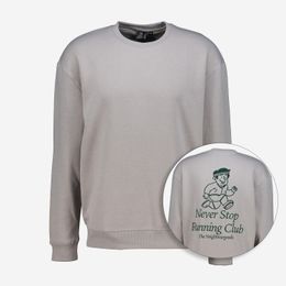 Graues Sweatshirt mit Laufmotiv