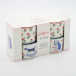 Cath Kidston 4er-Pack cremefarbene F&ouml;rmchen mit Muster