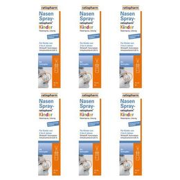 NASENSPRAY-ratiopharm Kinder (6x 10ml) 6 St