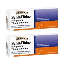 Schlaf TABS-ratiopharm 25 mg Tabletten (2x20 St) 2 St