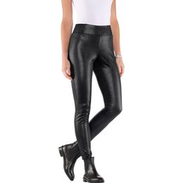 Damen Leggings aus Leder-Imitat schwarz, Gr&ouml;&szlig;e 42