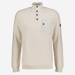 s.Oliver Beigefarbener Pullover mit Stehkragen