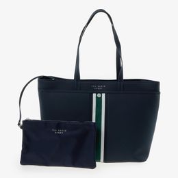 Dunkelblaue Tote Bag mit Kosmetiktasche