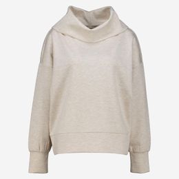 Rich & Royal Beigefarbener Kapuzenpullover mit Melange-Muster