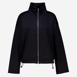 Rich & Royal Schwarze Sweatjacke mit Stehkragen