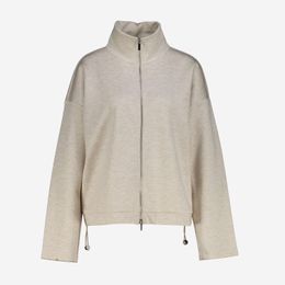 Rich & Royal Beigefarbene Sweatjacke mit Melange-Muster