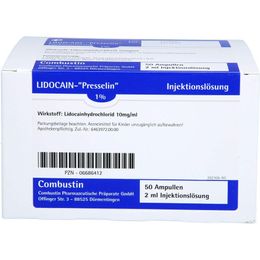 Lidocain Presselin 1% Injektionsl&ouml;sung Ampullen 50X2 ml