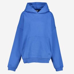 Rich & Royal Blauer Kapuzenpullover mit Fleece-Futter