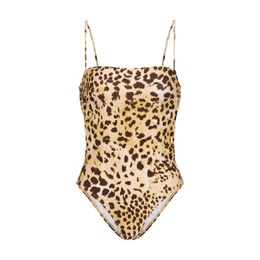 Lscn By Lascana Badeanzug Damen Gr&ouml;&szlig;e XL beige / braun