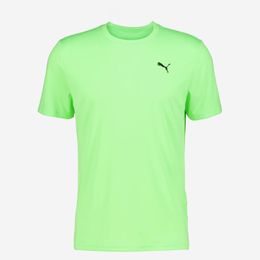 Puma Neongr&uuml;nes T-Shirt mit schwarzem Logo-Detail