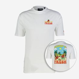 New Era Wei&szlig;es T-Shirt mit Fruchtmotiv