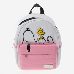 PEANUTS Wei&szlig;-rosafarbener Rucksack im Snoopy-Design