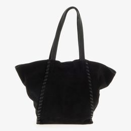 Schwarze Tote Bag aus Leder