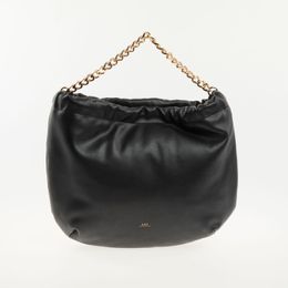 A.P.C. Schwarze Ninon Schultertasche aus Kunstleder