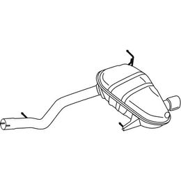 VEGAZ Endschalld&auml;mpfer BS-438 f&uuml;r BMW 18307578497 18307567693