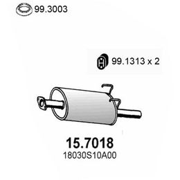 Asso Endschalld&auml;mpfer 157018 f&uuml;r HONDA