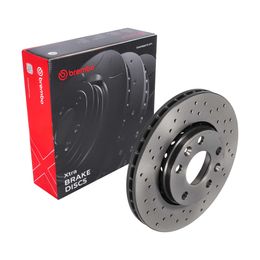 Brembo Bremsscheibe XTRA LINE 09.A727.1X vorne rechts links Gelocht/innenbel. 280mm f&uuml;r RENAULT DACIA NISSAN 4020600Q1B 4020600Q2D 4020600Q2A